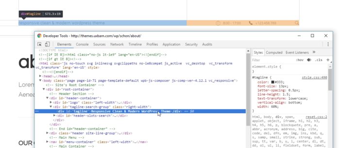 Inspecting HTML for CSS adjustment with Chrome Developer Tools — UXBARN